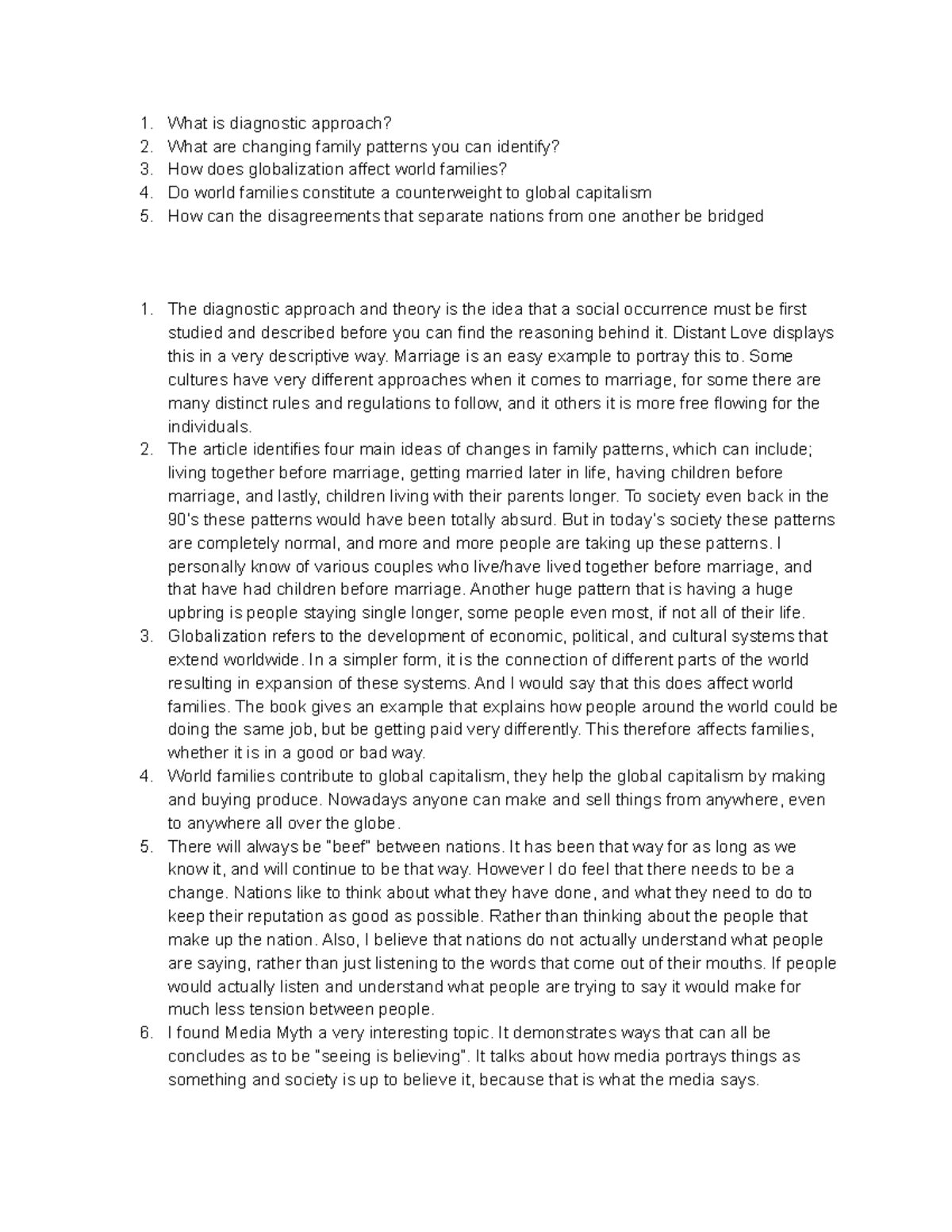 Social problems 3 - chapter 3 assignment - What is diagnostic approach ...