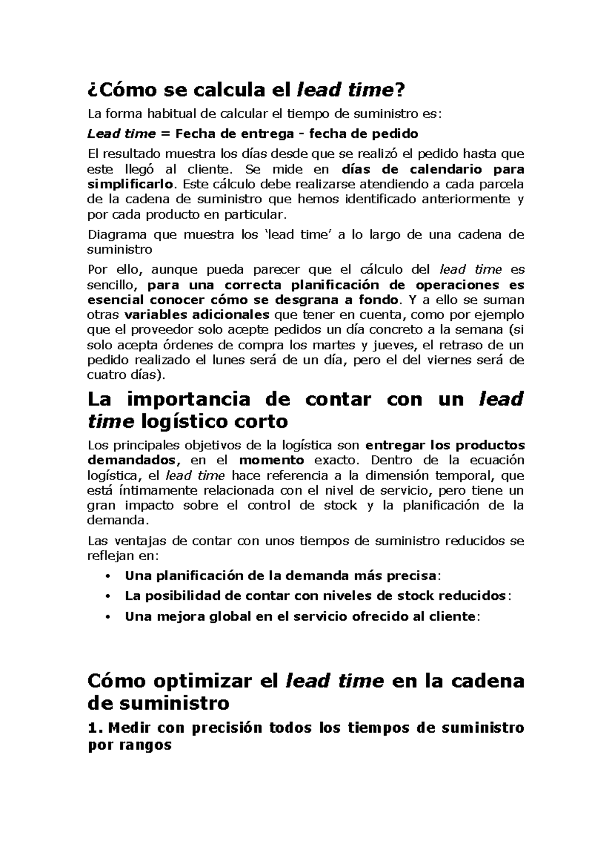 Cómo se calcula el lead time - ¿Cómo se calcula el lead time? La forma ...