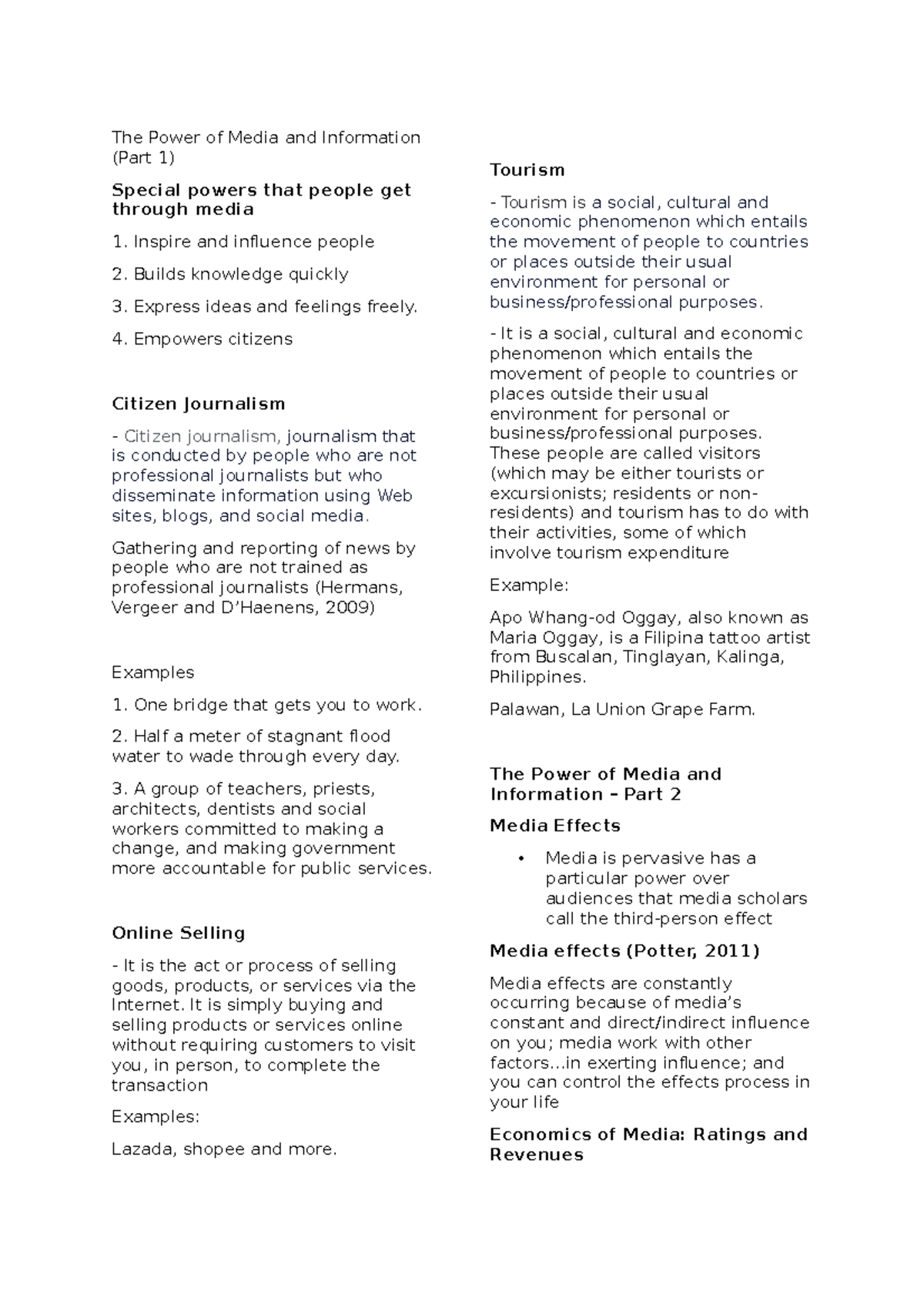 The Power of Media and Information - Empowers citizens Citizen ...