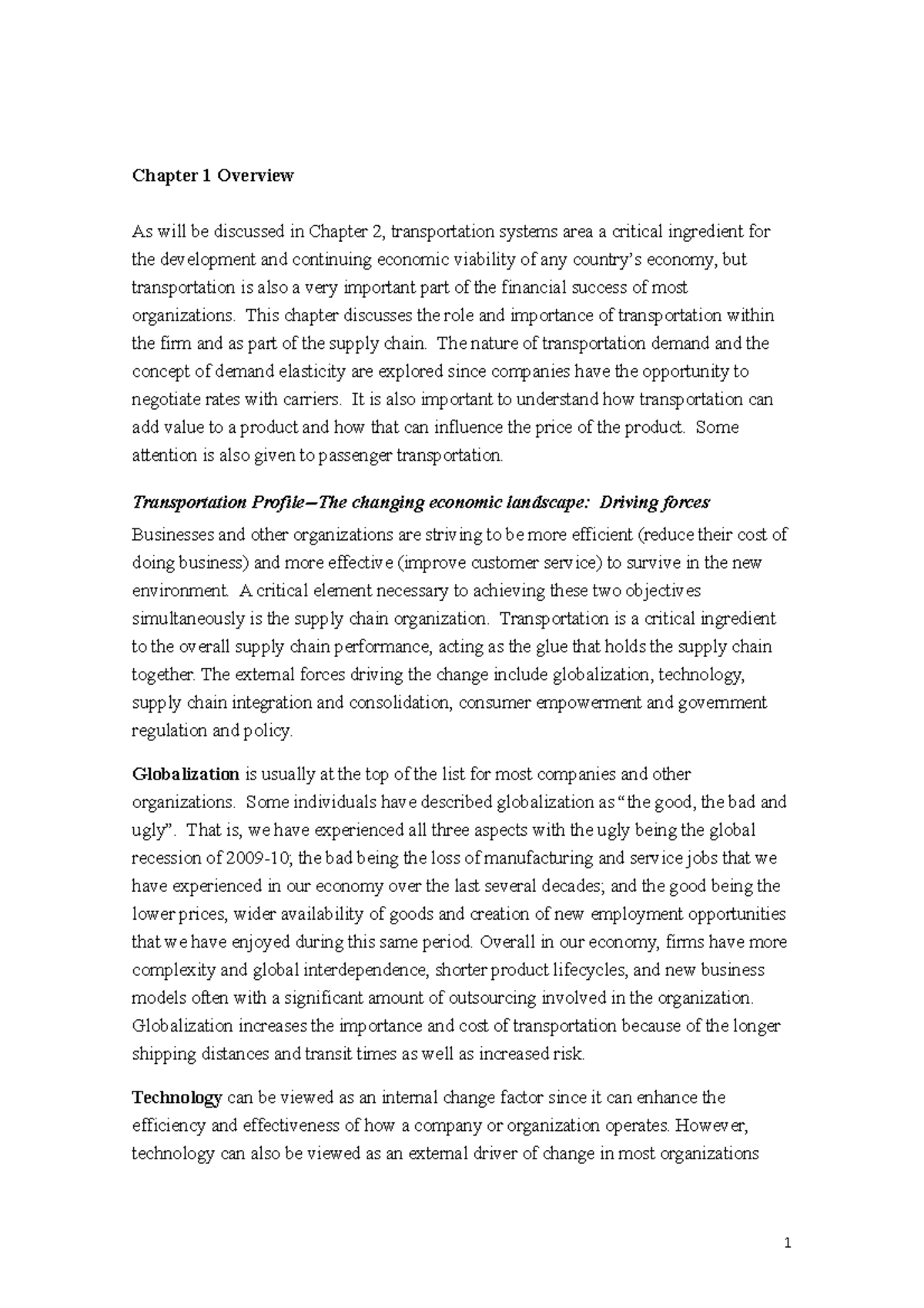 Chapter 1 Overview - Chapter 1 Overview As will be discussed in Chapter ...