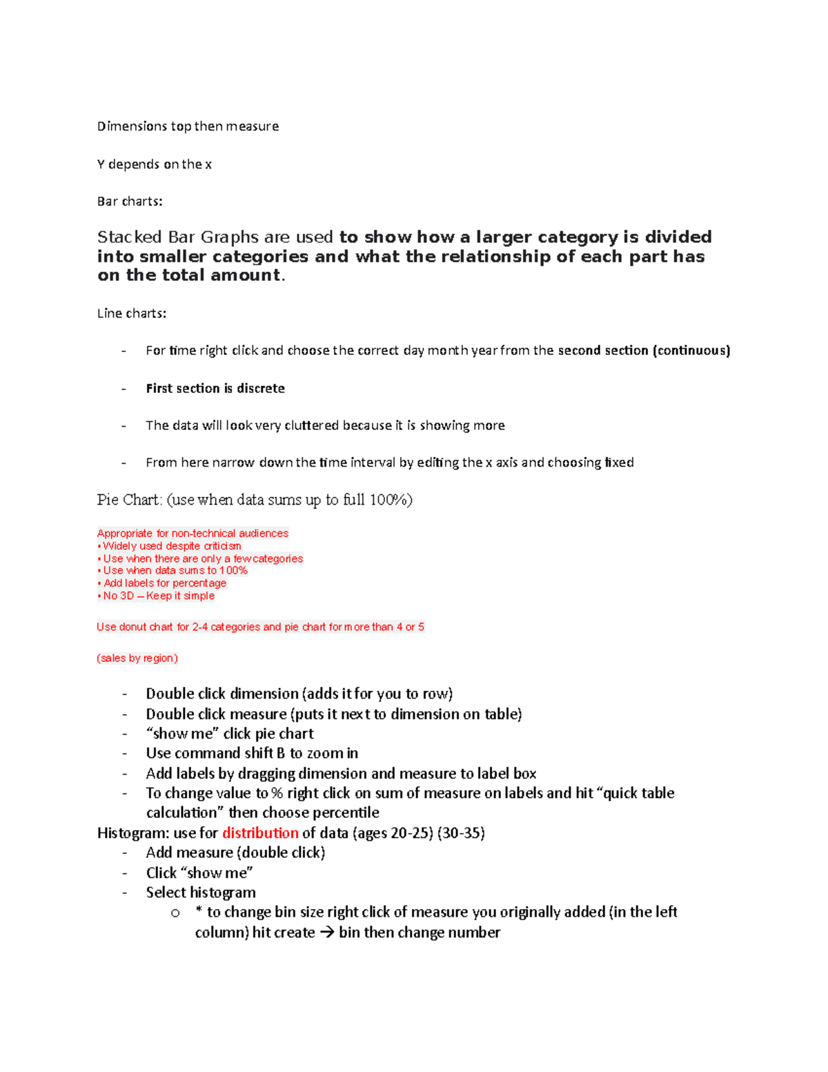 Charts study - Class material. - Dimensions top then measure Y depends ...
