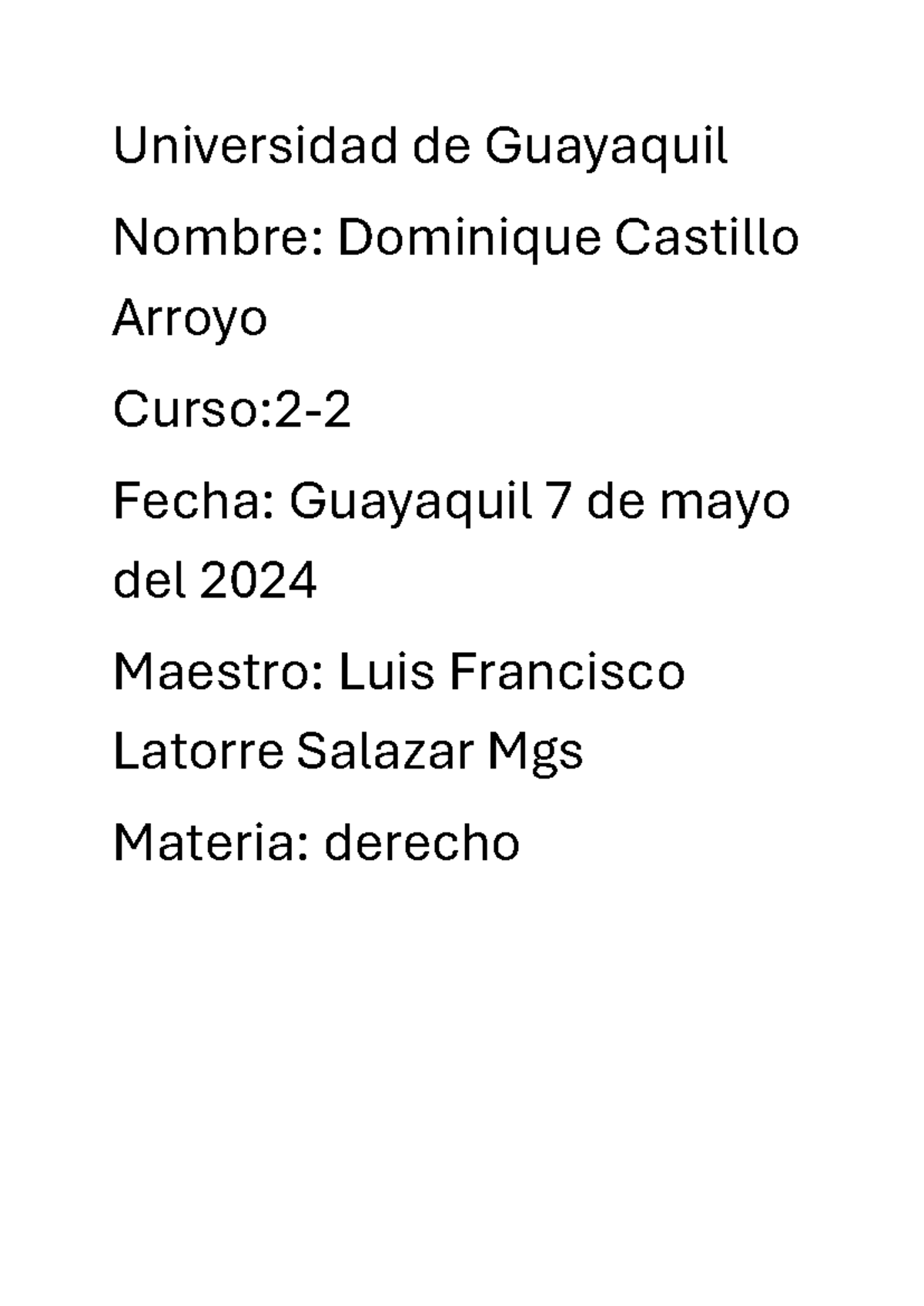 Document (39) - Universidad de Guayaquil Nombre: Dominique Castillo ...