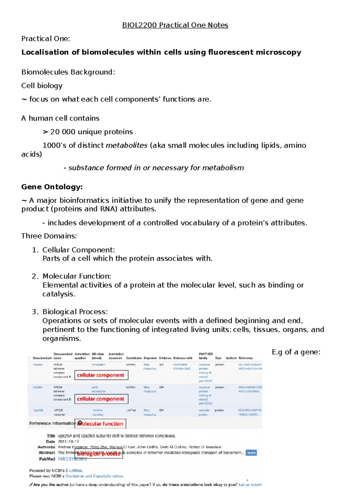 BIOL2200 PRAC1 Background Notes - BIOL2200 Practical One Notes ...