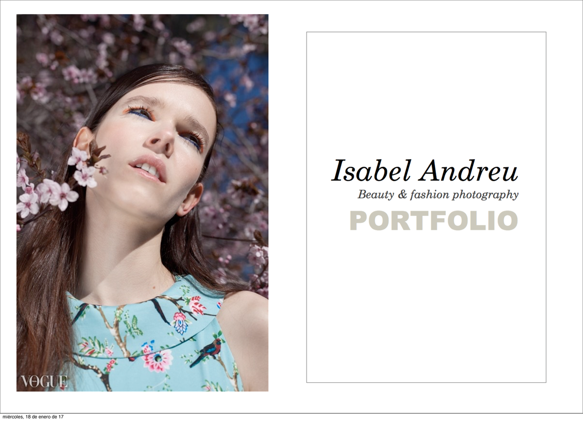 2018 Porfolio Isabel Andreu - Soy artista de nacimiento y fotógrafa por elección. La moda para ...