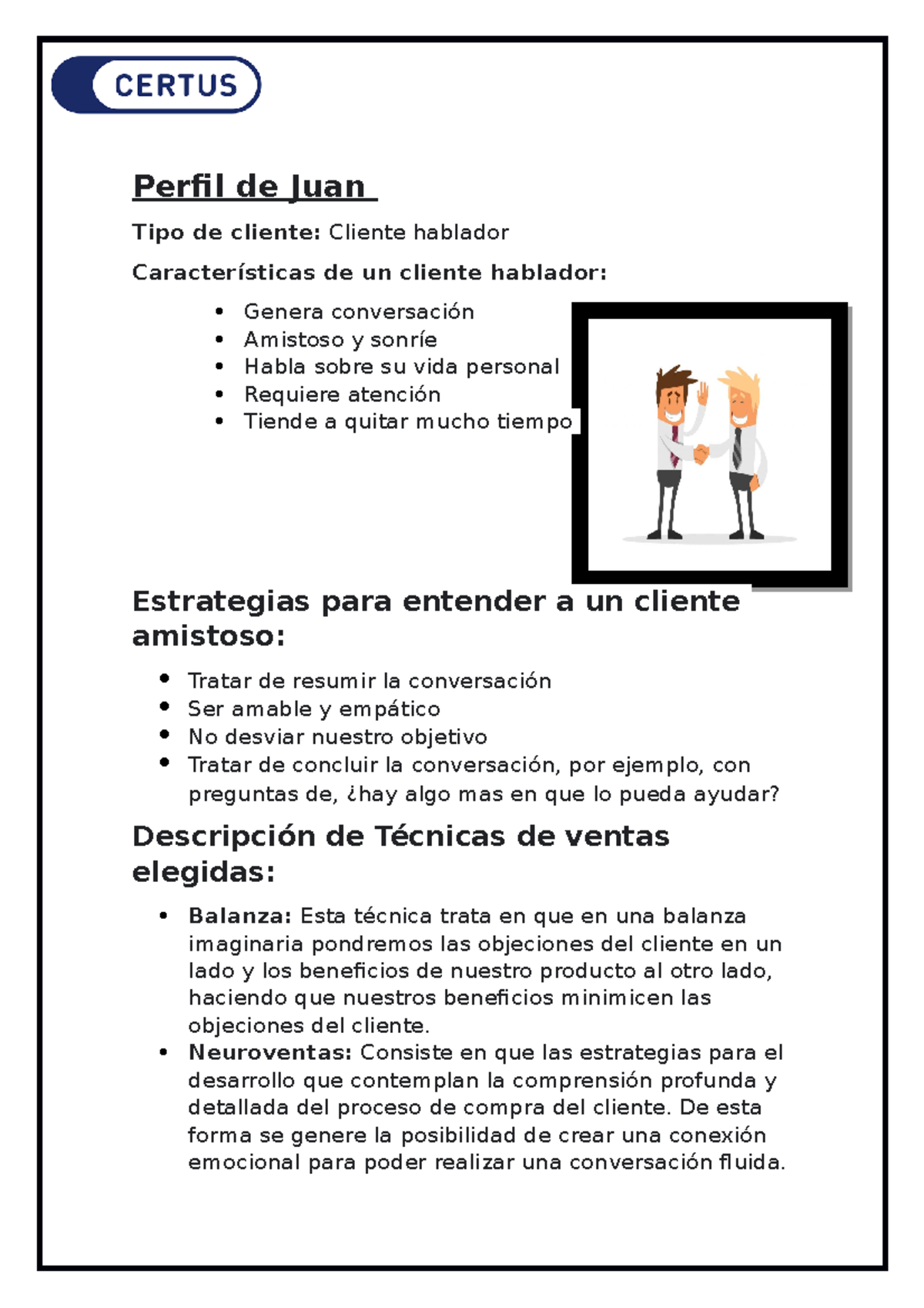 Banca comercial - bikhñvbj - Perfil de Juan Tipo de cliente: Cliente ...