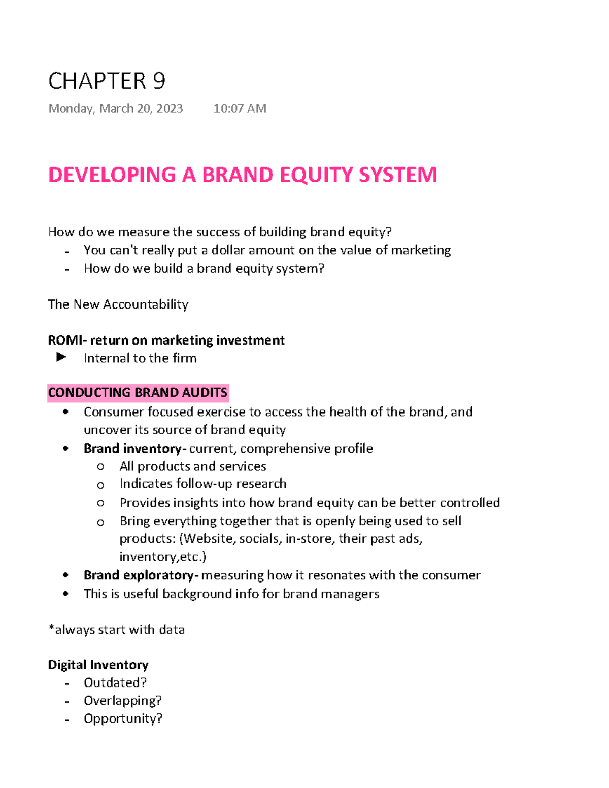 Chapter 9- developing a brand equity system - DEVELOPING A BRAND EQUITY ...