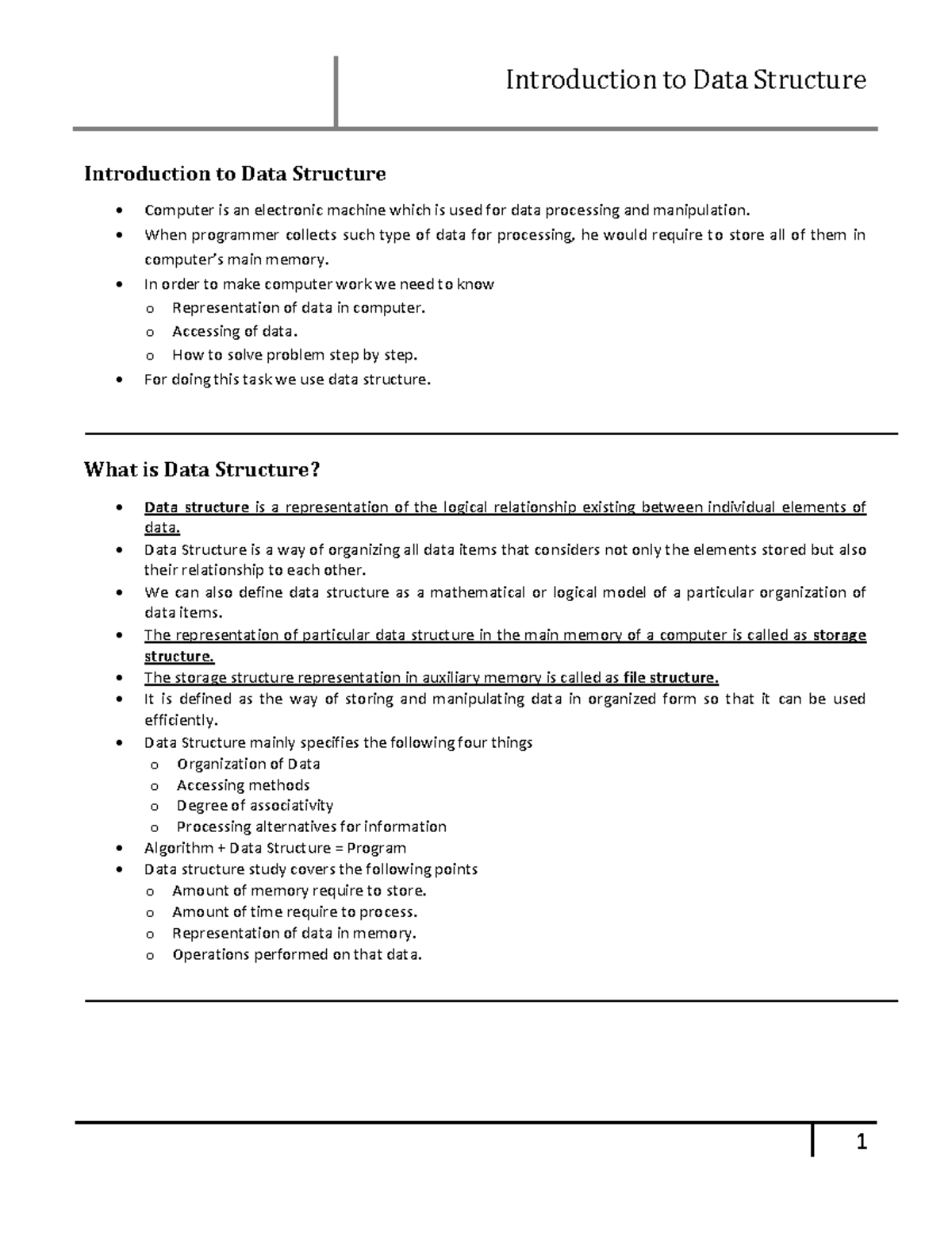 3130702 Data Structures-Notes PDF-Units-1 - Introduction to Data ...