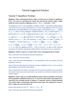Tutorial 2 in Week 3 - work - Tutorial Guide Every Friday, there is a ...