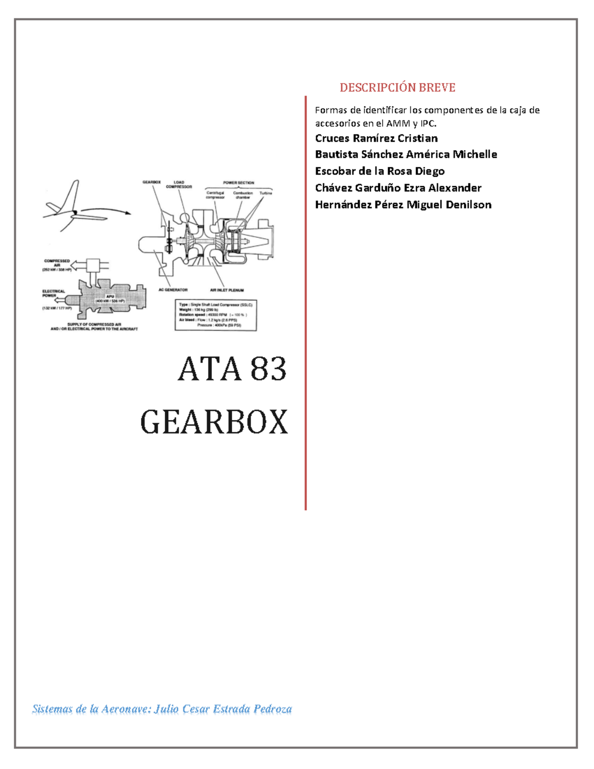 ATA 83 Caja de Accesorios - DESCRIPCIÓN BREVE Formas de identificar los ...