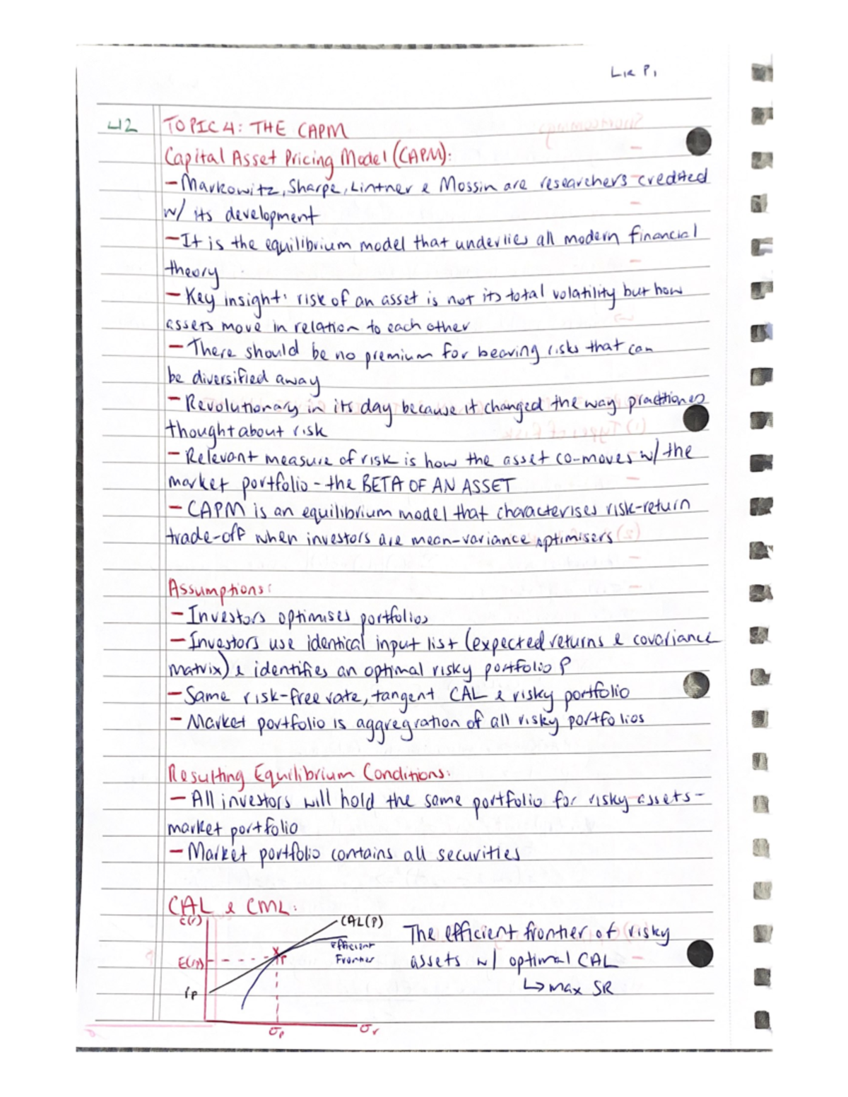 Lecture 12 Notes - Introduction to Investments - Studocu