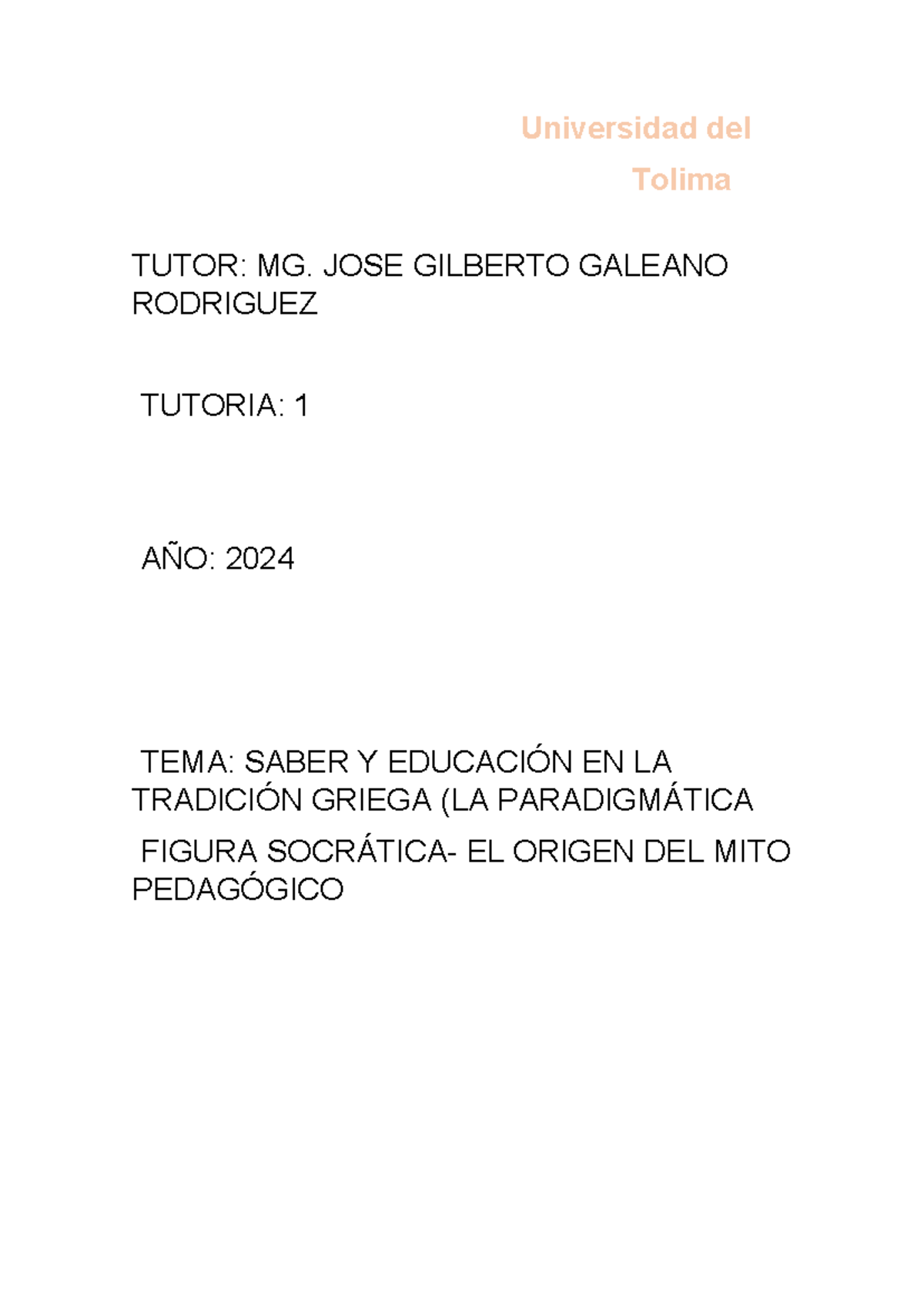 Saber Y Educacion EN Tradicional Griega Tutoria - copia - Universidad ...