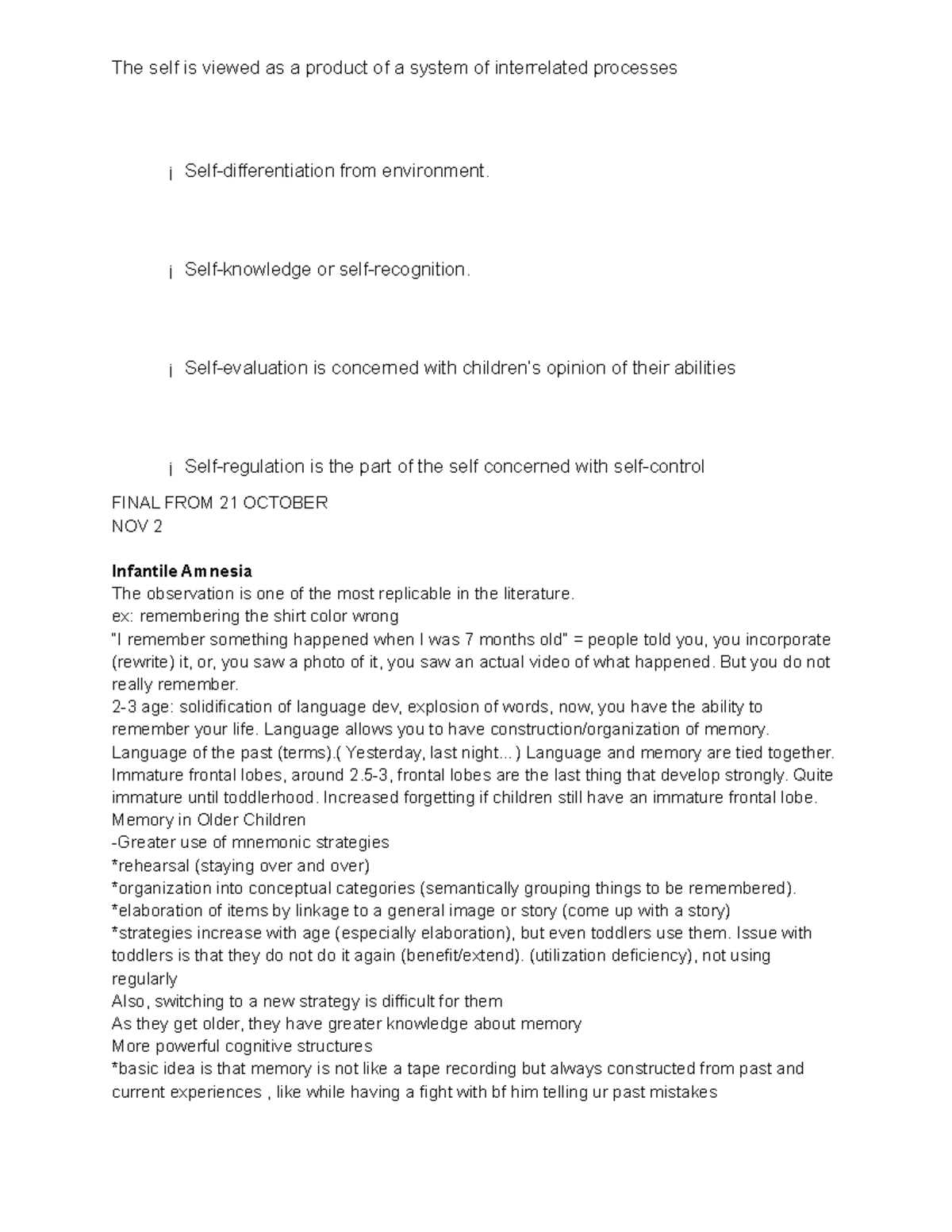 Child Dev - psy1102 - PSY1102 - uOttawa - Studocu