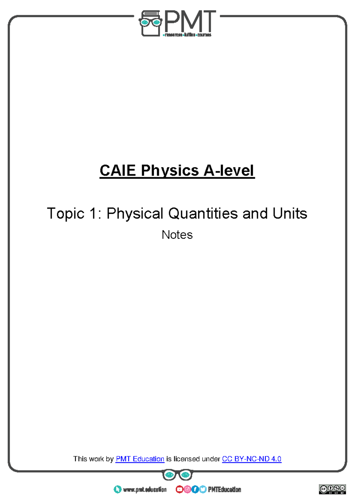 Physical Quantities And Units (Long Notes) - bit/pmt-edu-cc bit/pmt-cc ...
