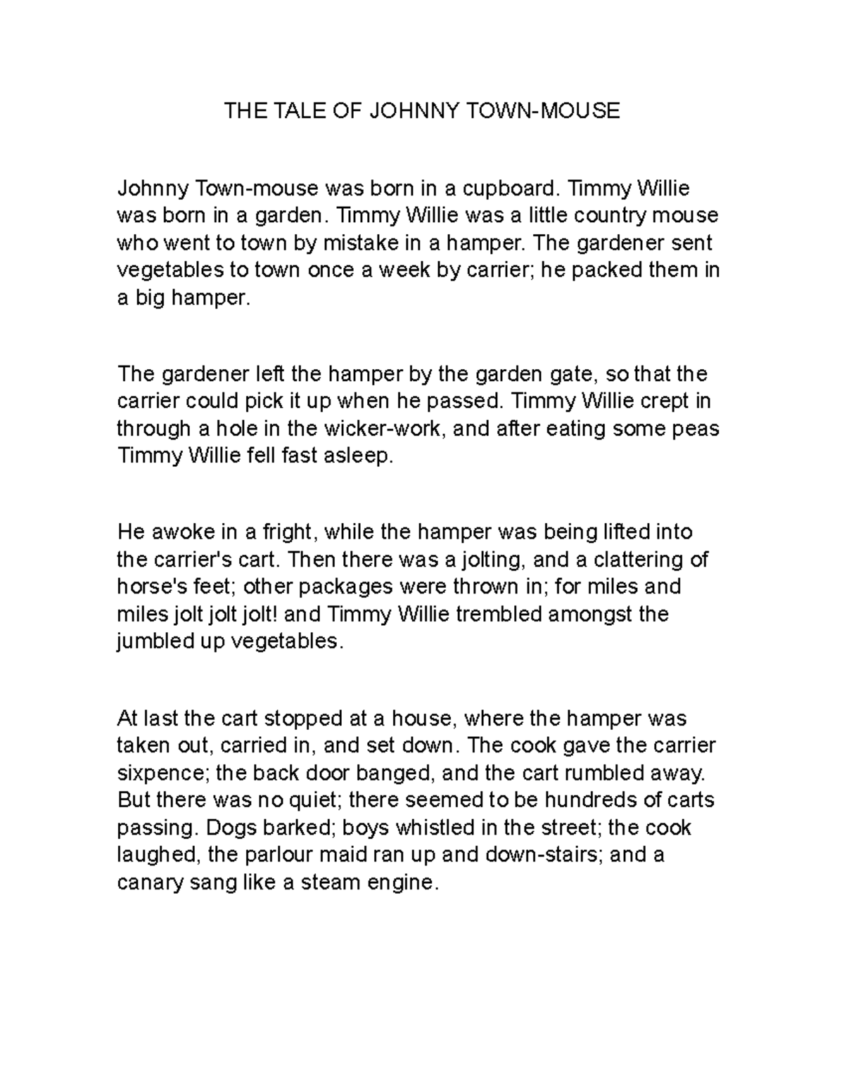 THE TALE OF Johnny TOWN - Ensayo de guia 3 - THE TALE OF JOHNNY TOWN ...