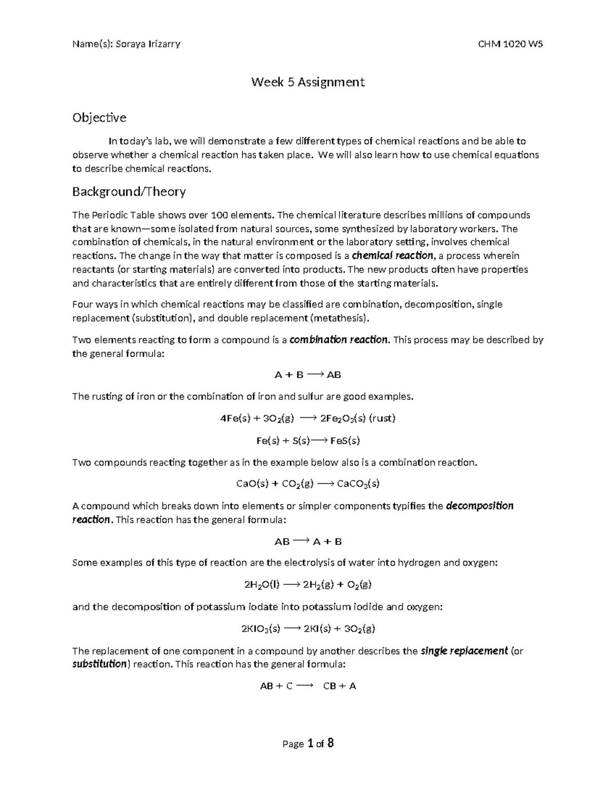 Week 5 lab - Week 5 Assignment Objective In today’s lab, we will demonstrate a few different ...