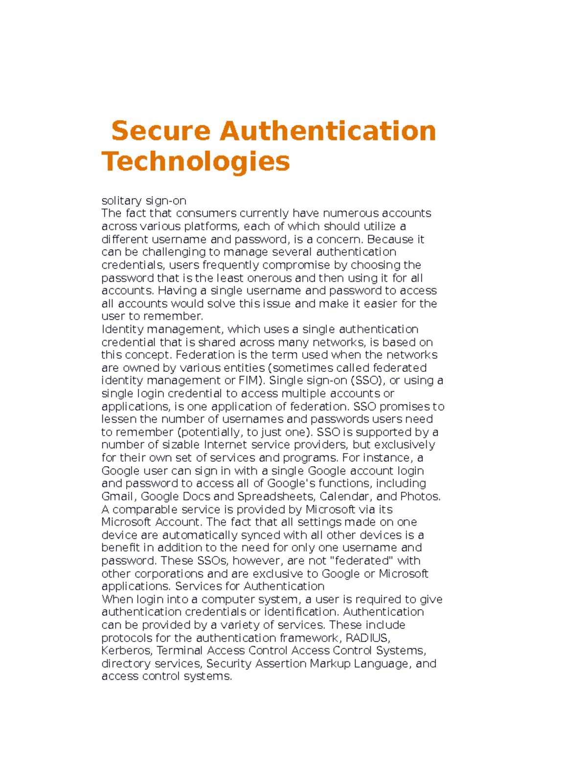 Title 1 - may need to review a few times but very valuable information - Secure Authentication ...