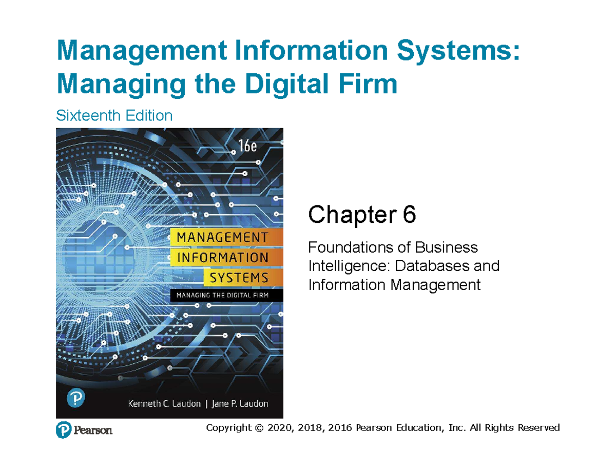 Management Information System CH6 - Management Information Systems ...