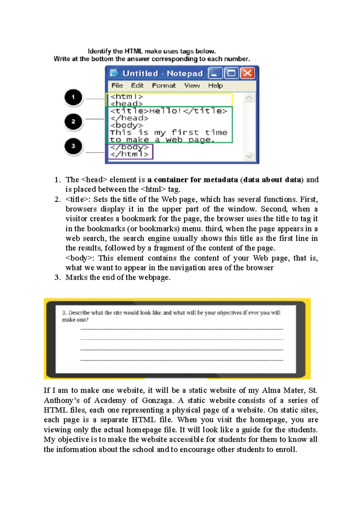 Html - computer - The element is a container for metadata (data about ...