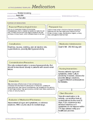 Docusate Med Card - ACTIVE LEARNING TEMPLATES Medication STUDENT NAME ...