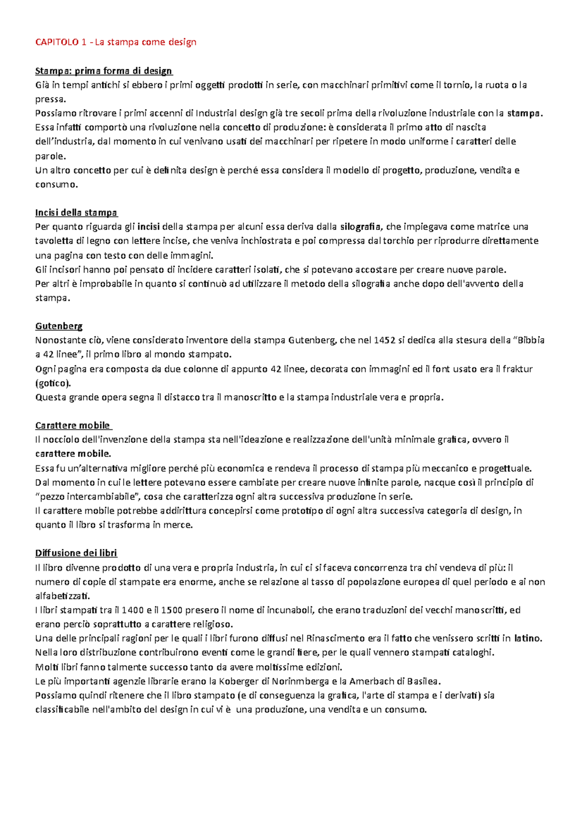 Storia Design - 1 - La stampa come design - CAPITOLO 1 - La stampa come ...
