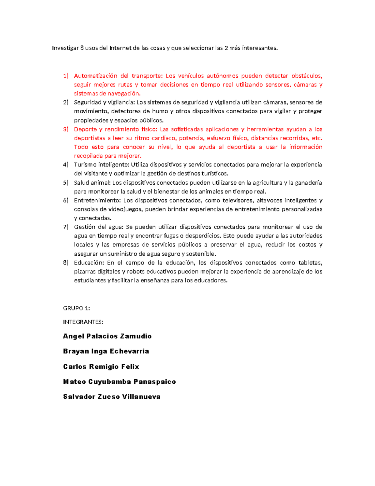 Trabajo DE Nuevas Tendencias - Investigar 8 usos del Internet de las ...