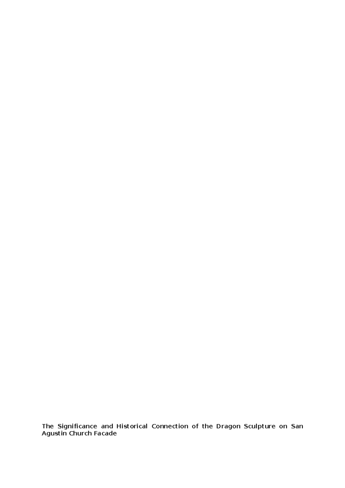 APP 0007-1 Essay - The Significance and Historical Connection of the ...