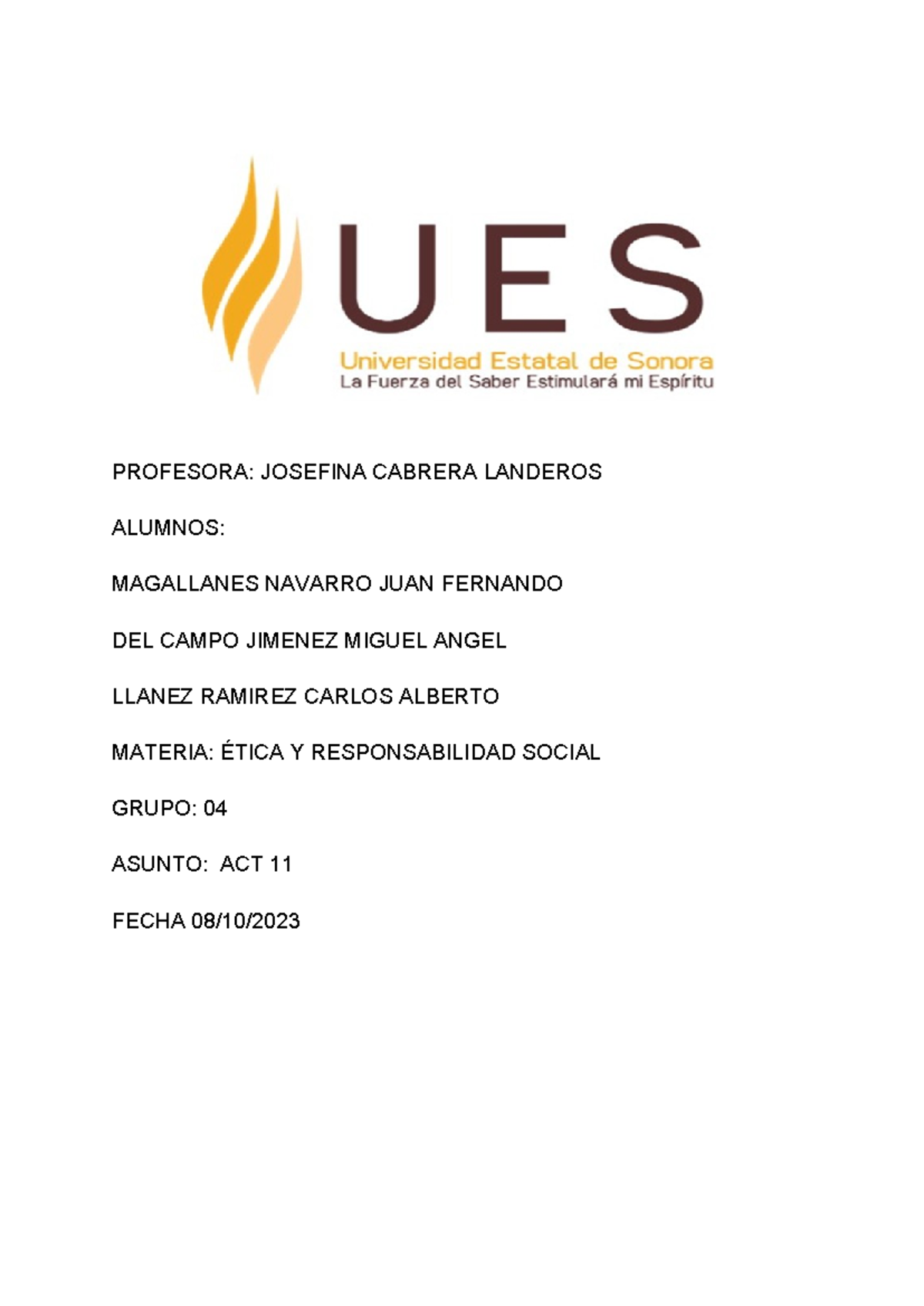 Valores - apuntes - PROFESORA: JOSEFINA CABRERA LANDEROS ALUMNOS ...