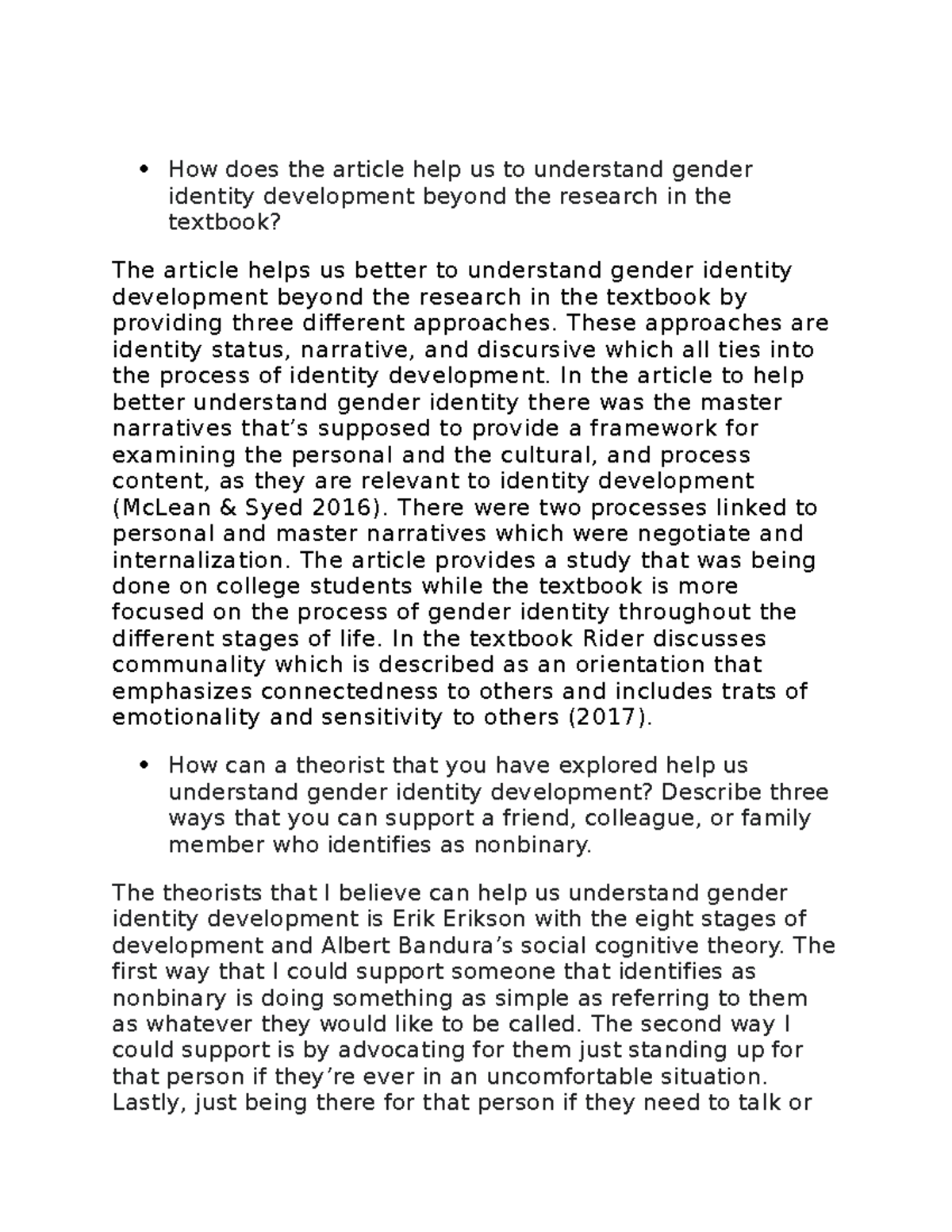 6-1 Discussion - How does the article help us to understand gender ...