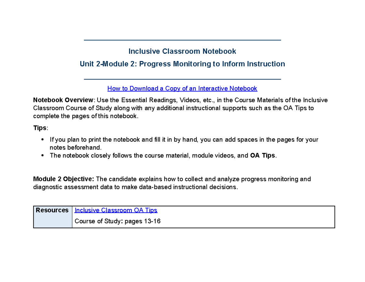 D152 Module 2 Notebook - Incomplete ...