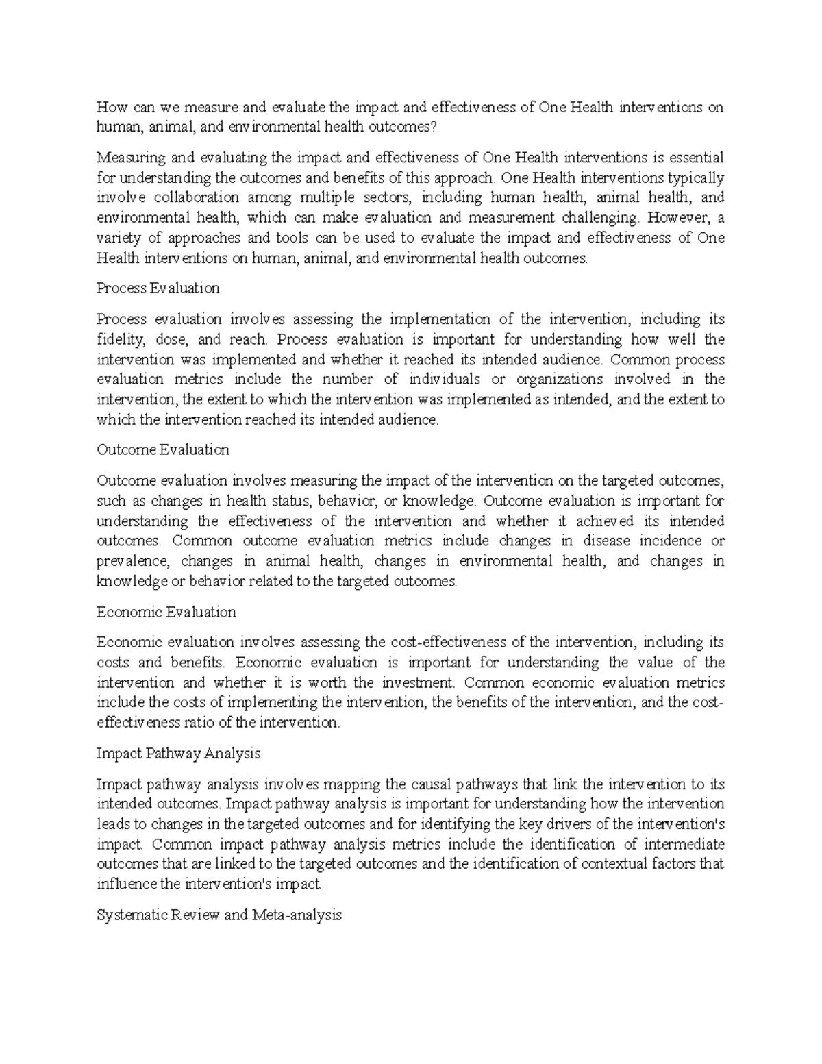 7 How can we measure and evaluate the impact and effectiveness of One ...