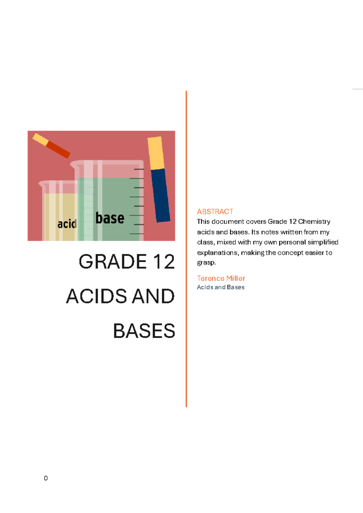 Chemistry Grade 12 Acids and Bases - 0 Page | 0 GRADE 12 ACIDS AND ...