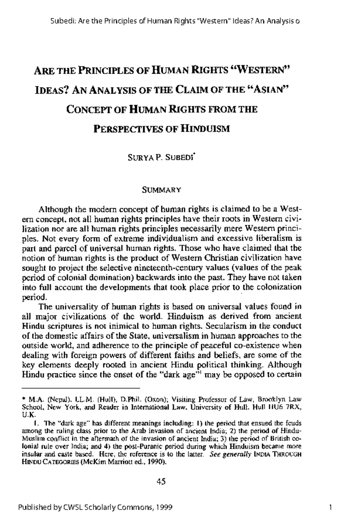 Are the principles of Human rigths Western - ARE THE PRINCIPLES OF ...