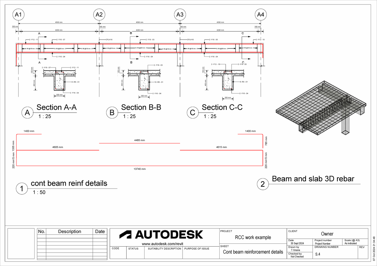 Structural Rebar exercise 29 - CIV3049S - 4485 mm 770 mm 4605 mm 220 mm ...