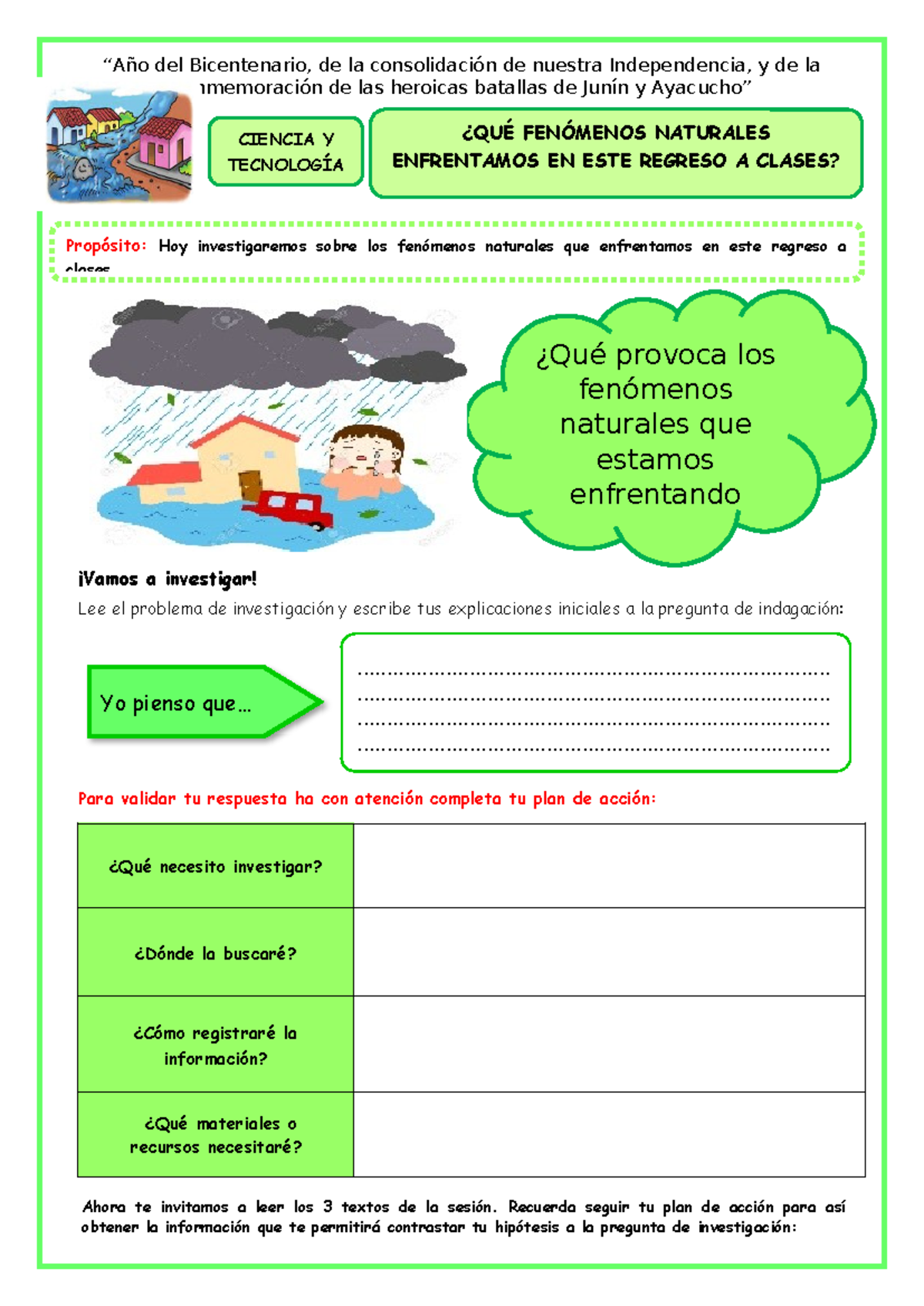 Ficha-MART-CYT-QUÉ Fenómenos Naturales Enfrentamos EN ESTE Regreso A ...