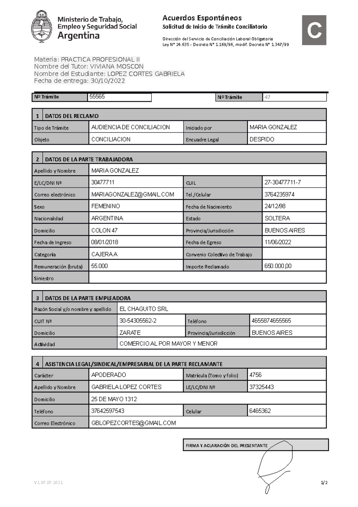 Seclo Formulario PPA1 - PPA1 TP COMPLETO - Materia: PRACTICA ...