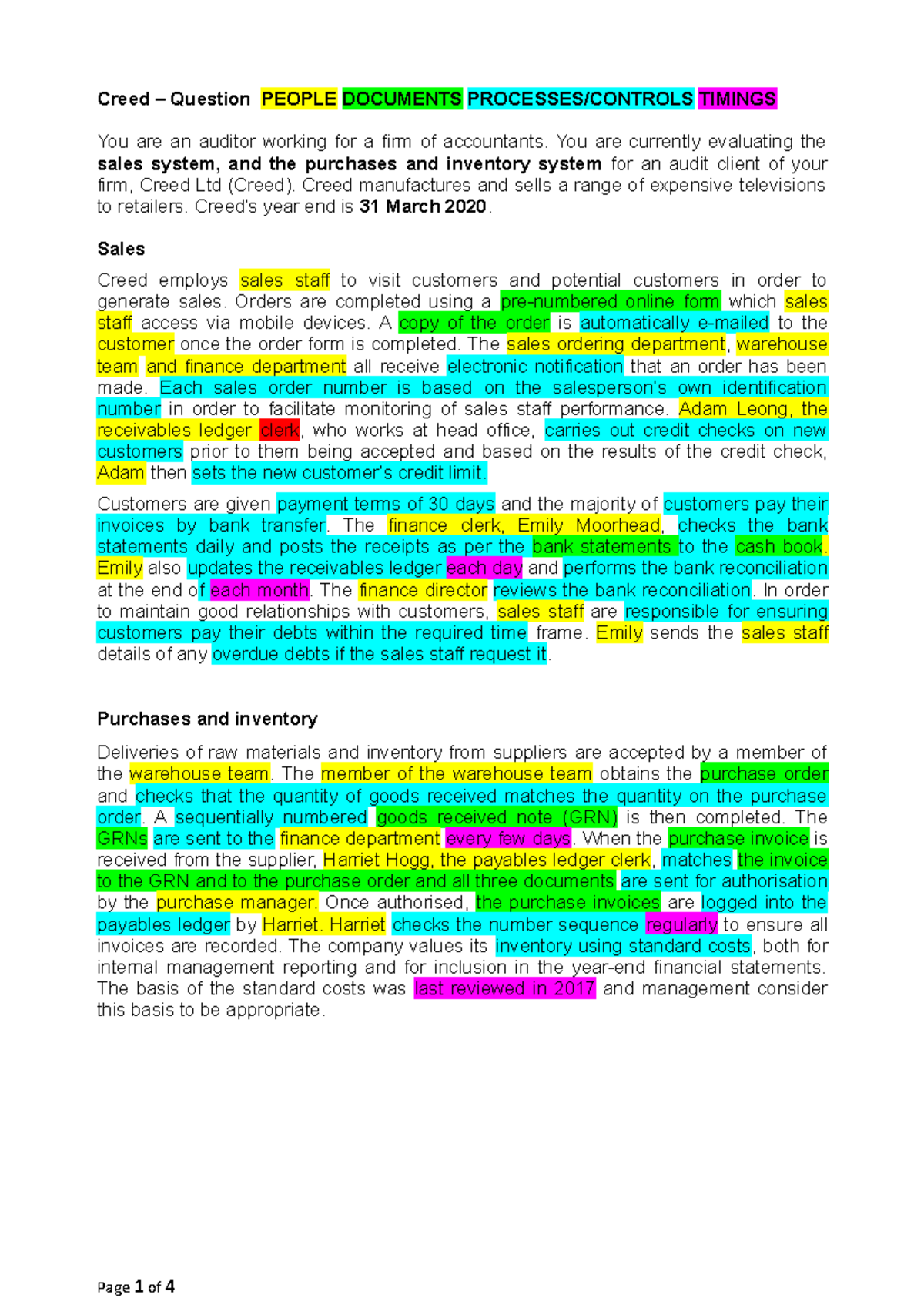 Creed 2020 - Question Answered - Creed – Question PEOPLE DOCUMENTS ...