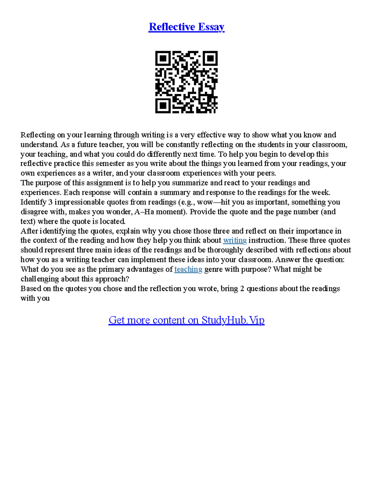 How To Write A Reflective Essay - Reflective Essay Reflecting on your ...