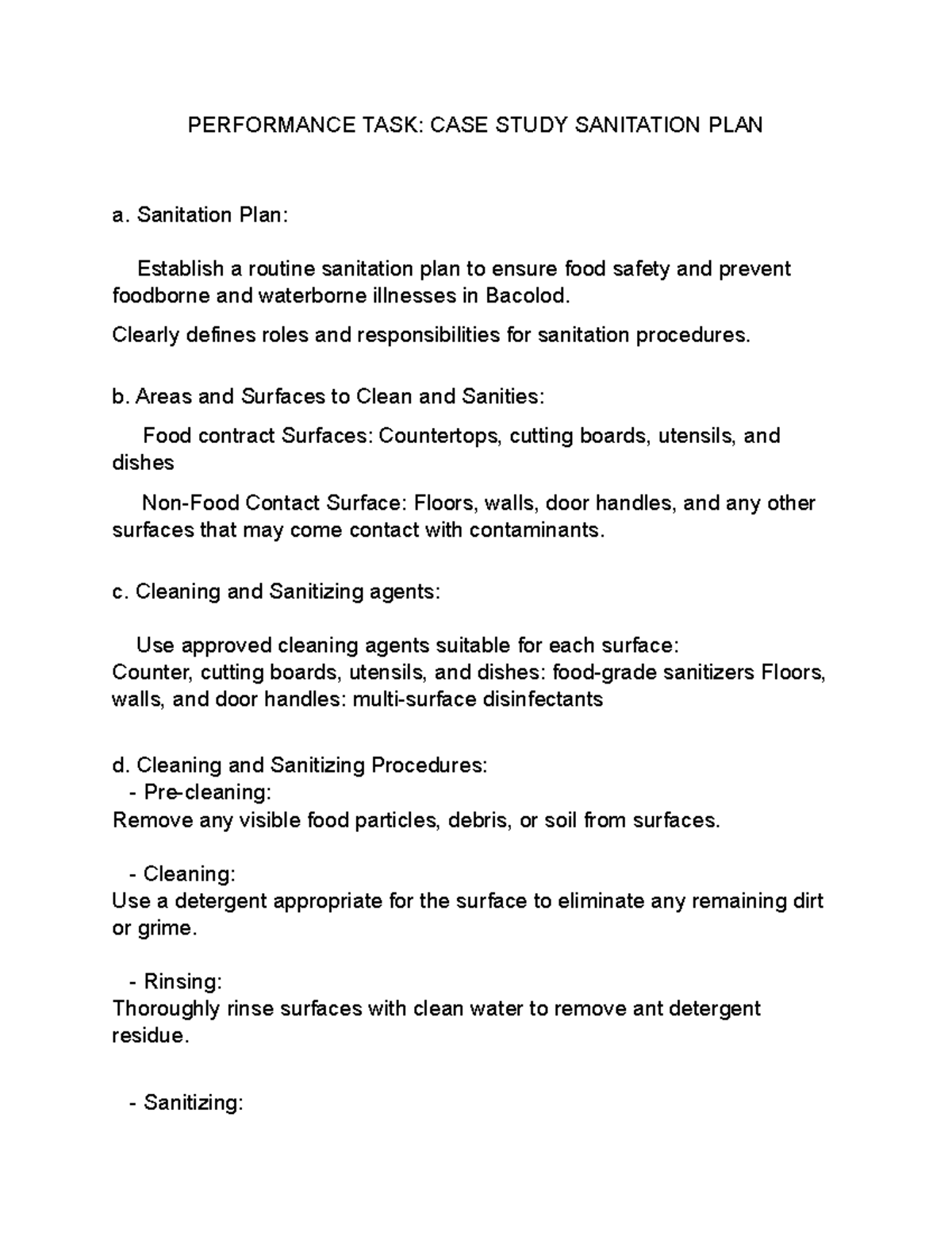 Risk-management-performance task - PERFORMANCE TASK: CASE STUDY ...