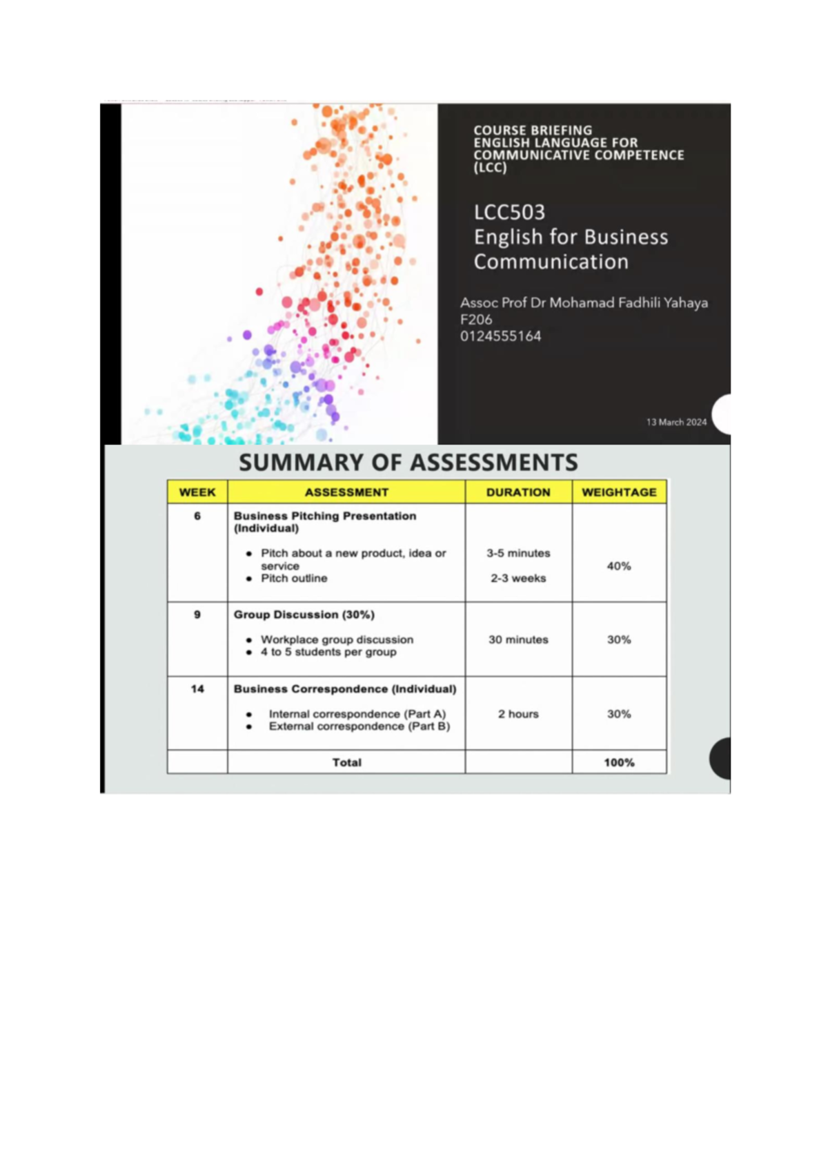 Lcc notes - English for Business Communication - Studocu
