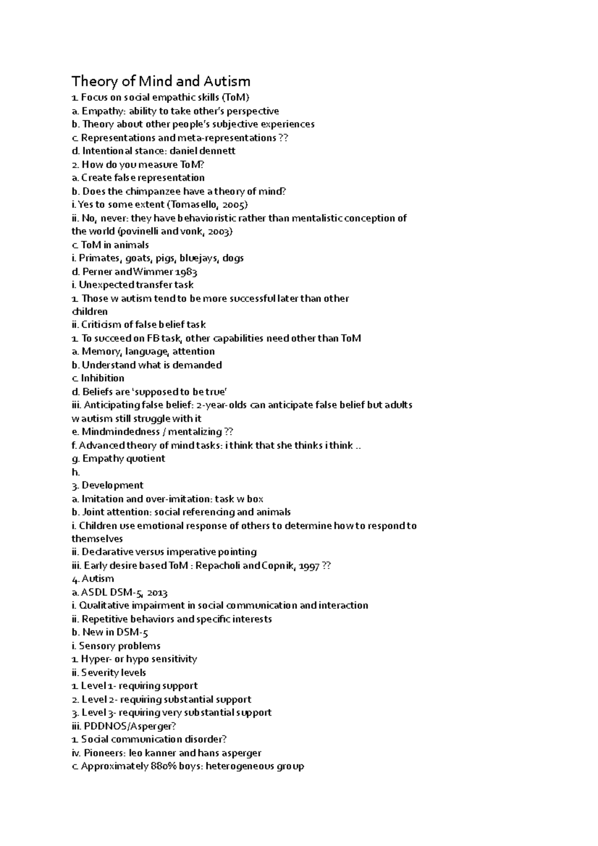 Theory of Mind and Autism - Theory of Mind and Autism Focus on social ...