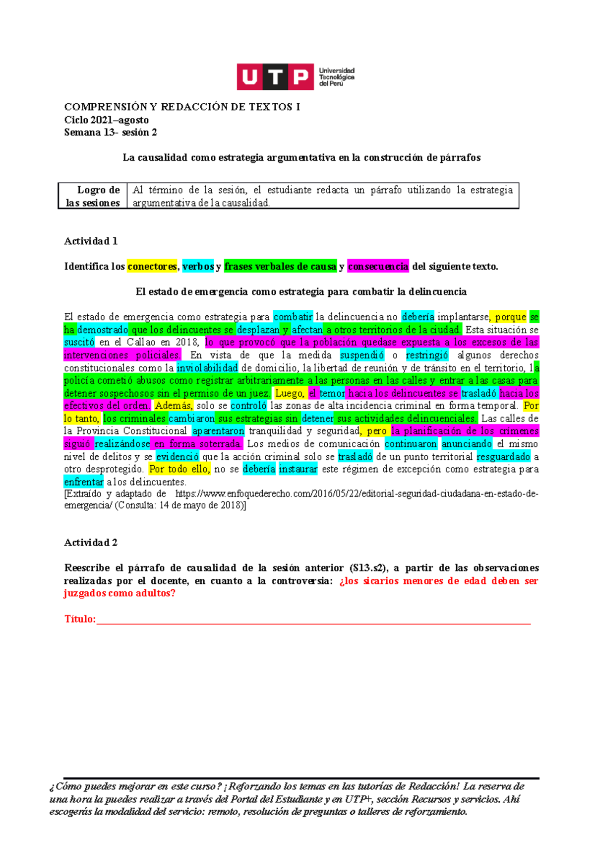 S13.s2 La causalidad como estrategia discursiva - COMPRENSIÓN Y ...