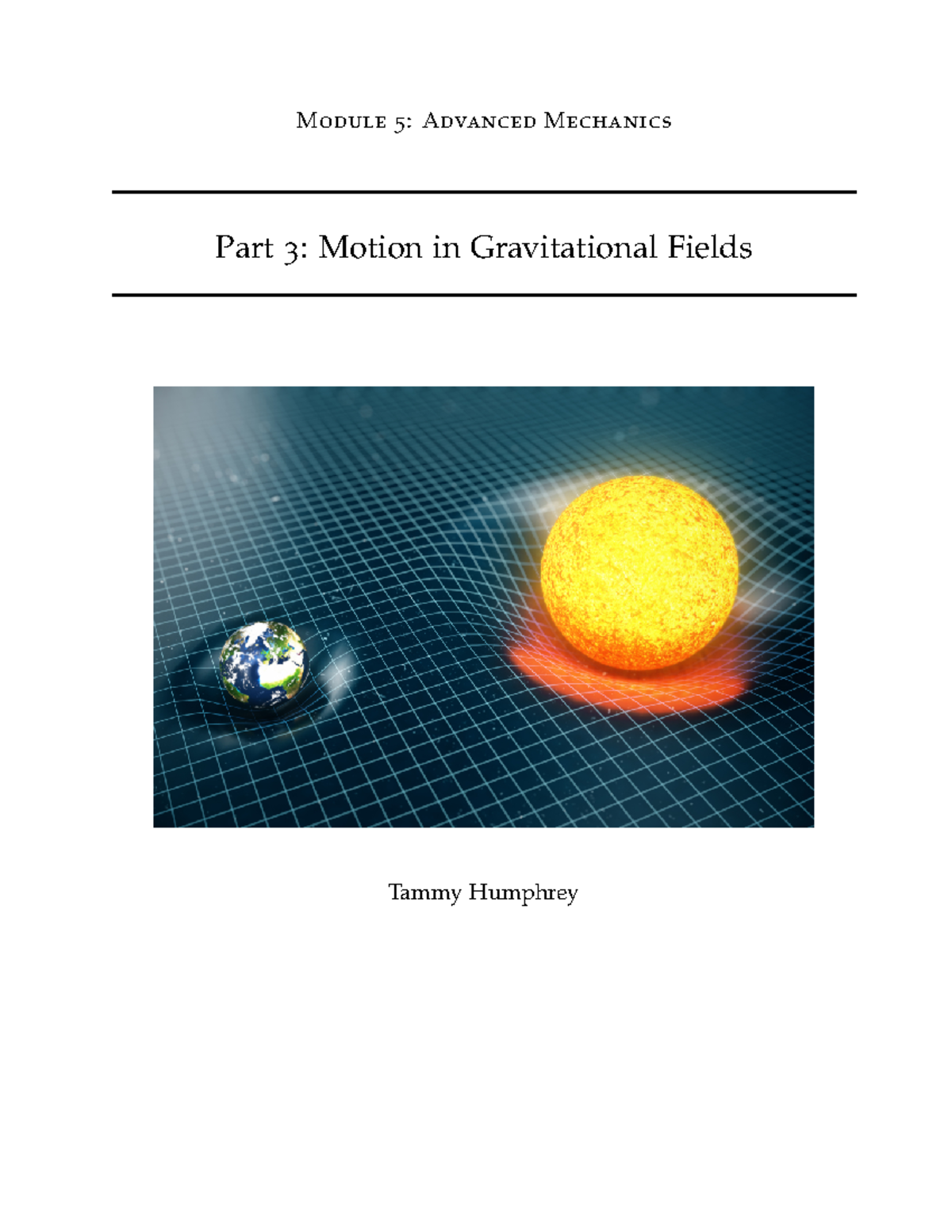 M5L3 Motion in Gravitational Fields - Module 5: Advanced Mechanics Part ...
