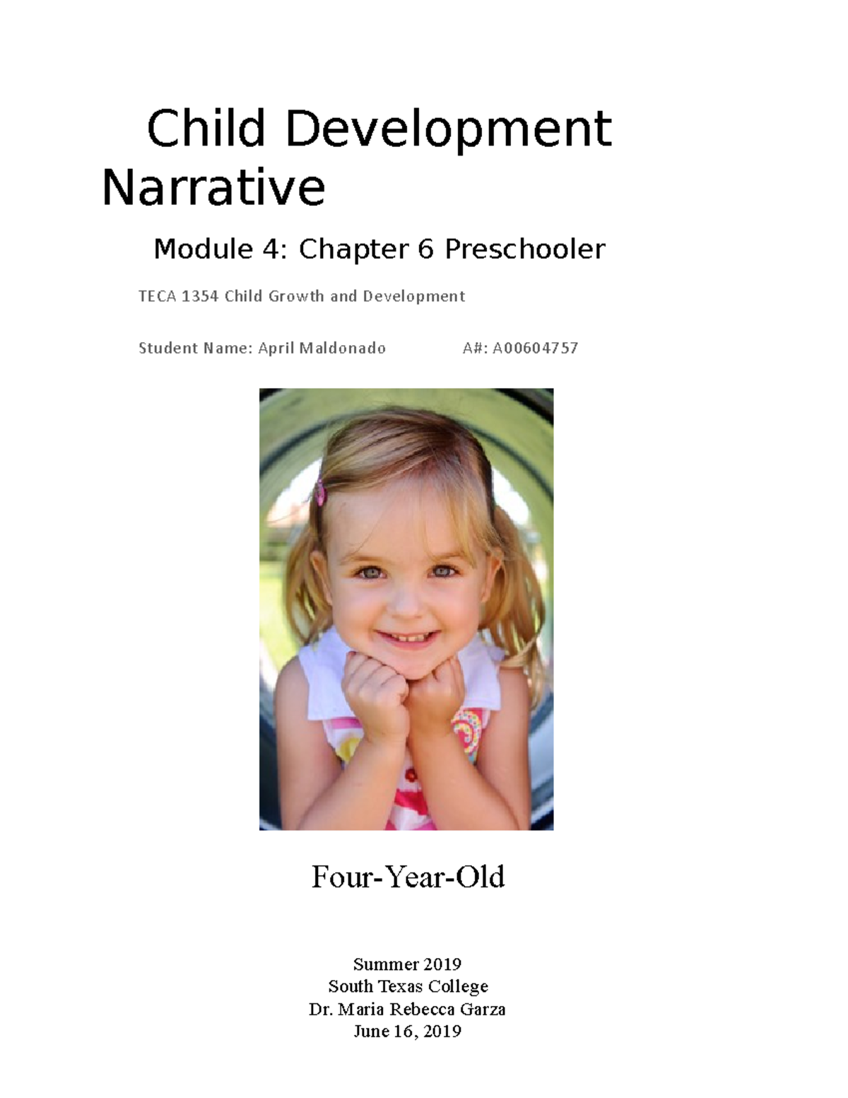 CDN Chapter 6 - Child Development Narrative Module 4: Chapter 6 ...