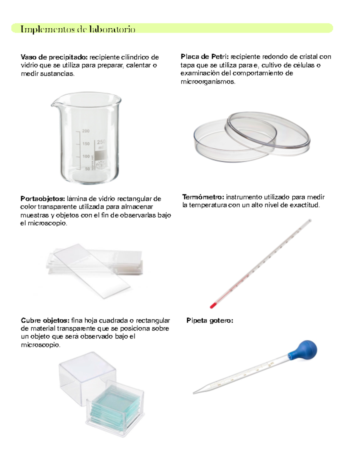 Implementos Laboratorio - Implementos de laboratorio Vaso de ...
