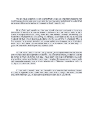 FLEX Essay N2 - When you become a Flex student you get the opportunity to go to America for one ...