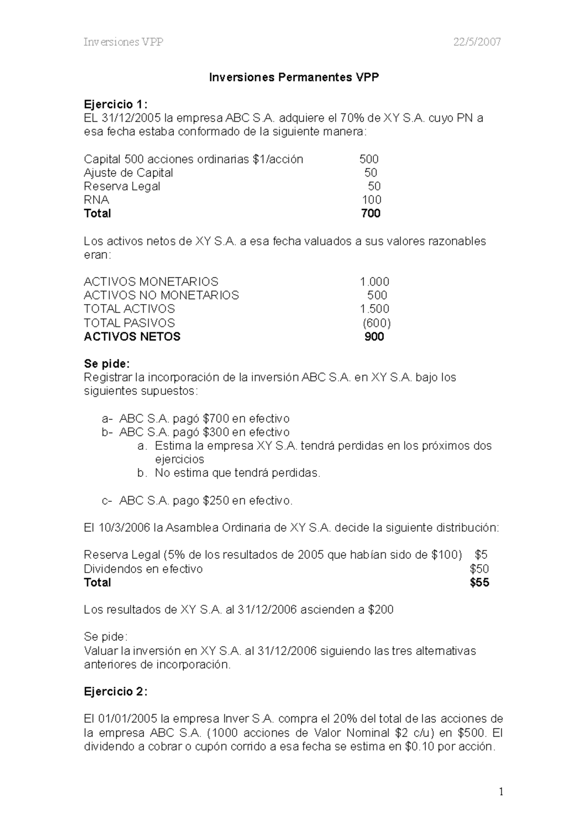 2009-Inversiones VPP - Inversiones VPP 22/5/ Inversiones Permanentes ...