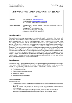 Aug 2023 YAAU 08A Theatre Games Engagement through Play - Nanyang ...