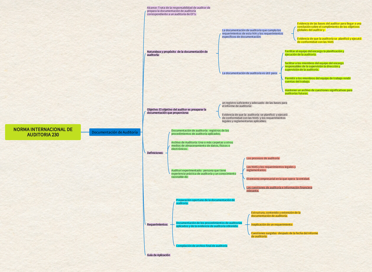 Esquemas NIA 230 - NORMA INTERNACIONAL DE AUDITORIA 230 Documentación ...