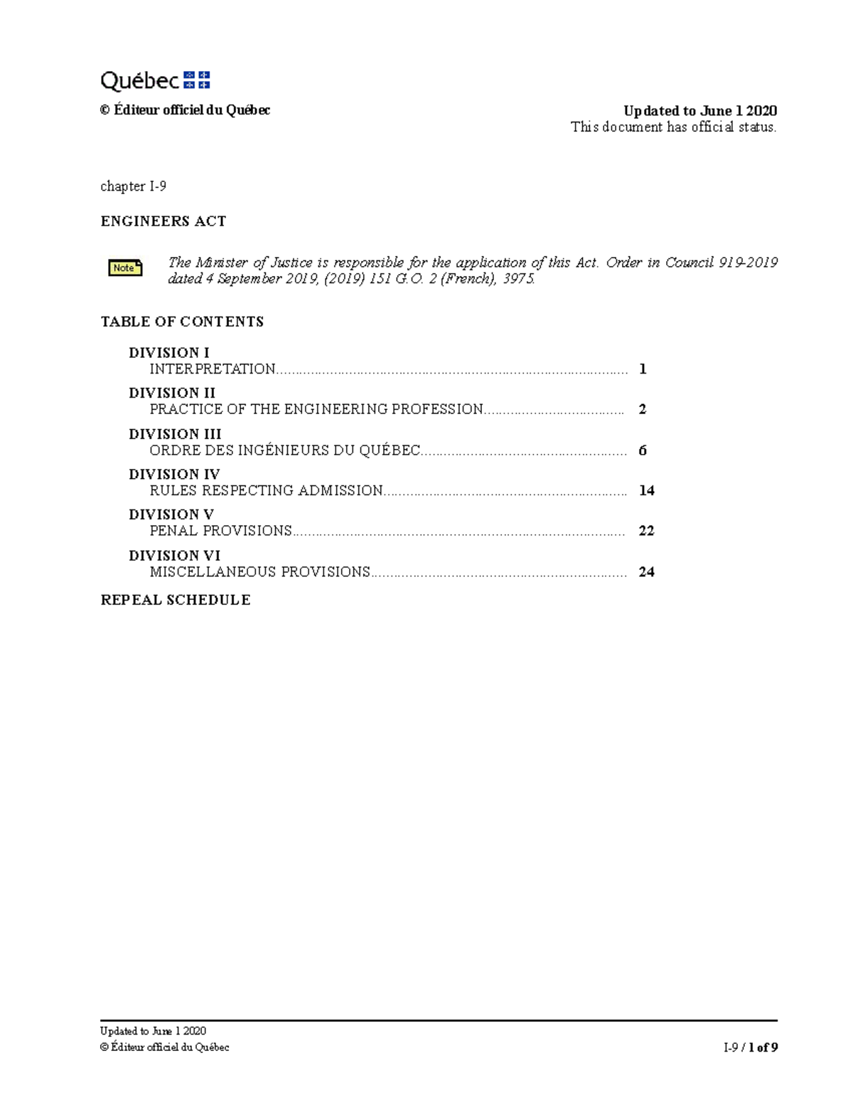 Engineers Act - chapter I- ENGINEERS ACT E N G I N E E R S 1 2 D e c e ...