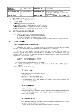 Prof Ed 9A Bloom's Taxonomy of Learning Domains - Additional Hand out ...